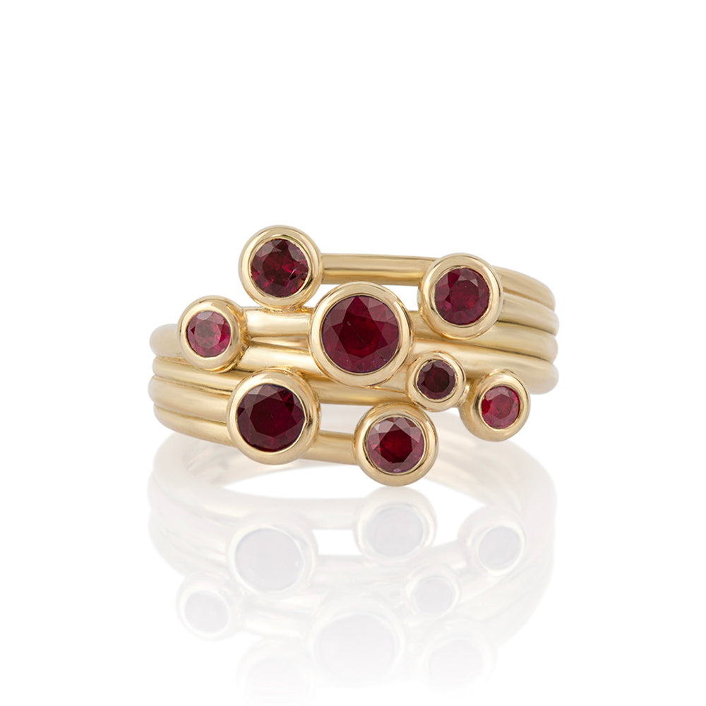 Multi Flow Ruby Ring – Yen Jewellery